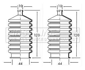 Genuine First Line Steering Rack Gaiter Kit fits Rover Mini Cooper 1.3 ...