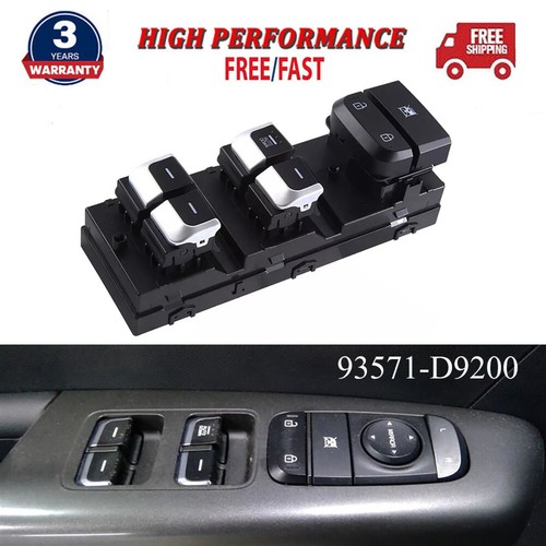 Front LH Driver Master Window Switch 93571-D9200 Fits for 2017-2022 KIA ...