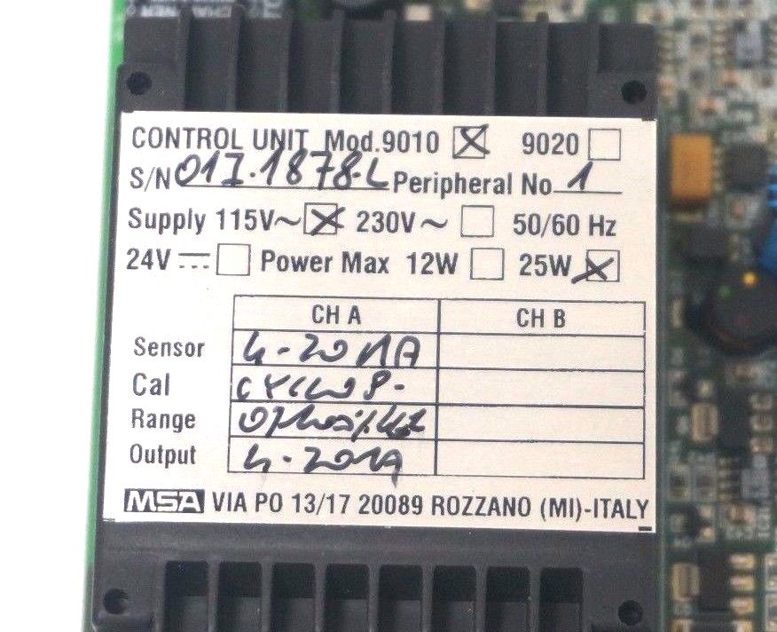 NEW MSA 9010 GAS WARNING CONTROLLER | eBay
