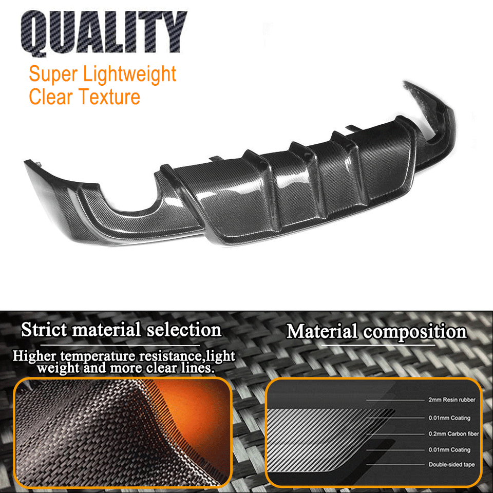 For LEXUS ISF IS F IS250 IS350 IS300 13-16 REAL Carbon Rear Bumper ...