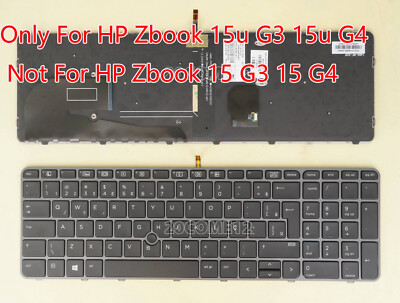 New For HP zbook 15u G3 15u G4 Keyboard Backlit Gray Brazil Teclado ...