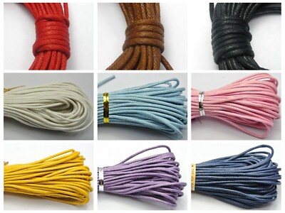 100 Meters Waxed Cotton Beading Cord Thread 2mm Jewelry Making String ...