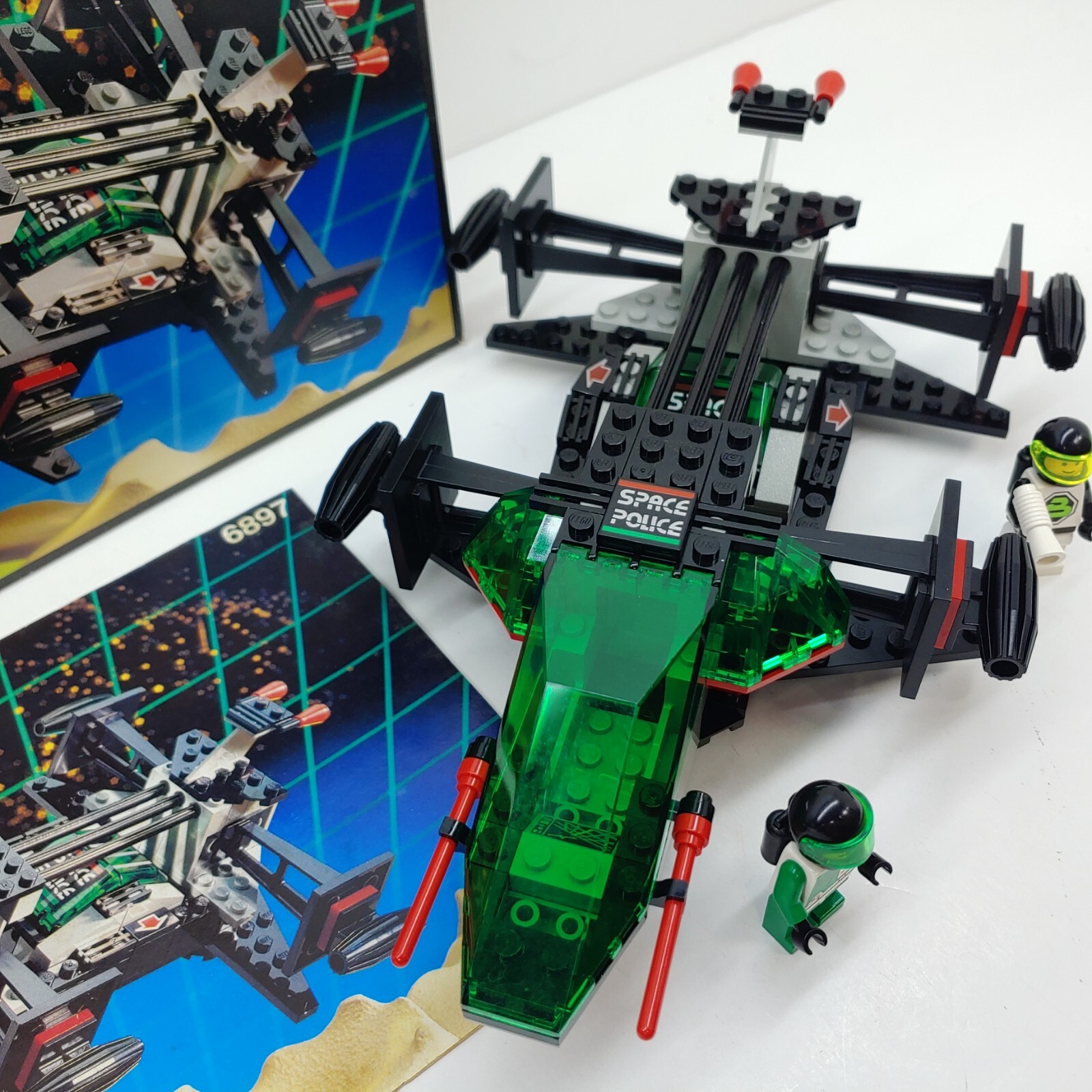 LEGO 6897 Space Police Rebel Hunter 100% Complete Box, inner box ...