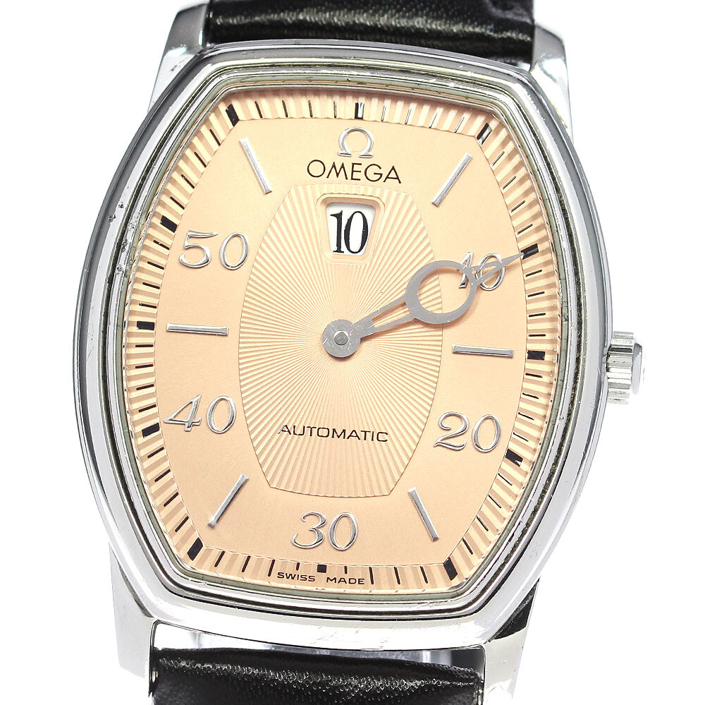 OMEGA De Ville Prestige 4853.61 Jumping Hour pink Dial Automatic Men's ...