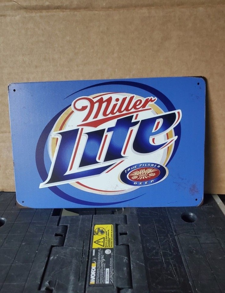 MILLER LITE METAL BEER SIGN | eBay