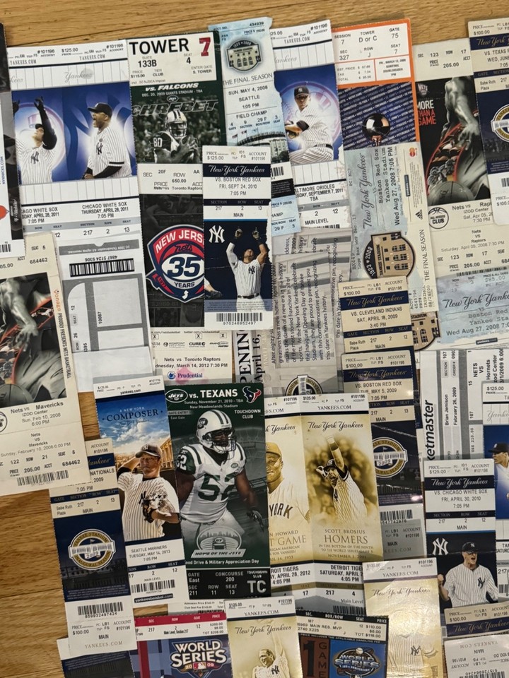 YANKEES BROOKLYN NETS JETS AND MORE TICKET STUB LOT | eBay