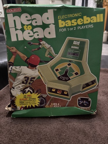 Vintage Coleco Head to Head Electronic Baseball Handheld Arcade Game ...