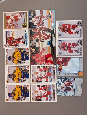 Nicklas Lidstrom Lot Of 14 Cards Rookie Upper Deck Fleer Red Wings Team ...