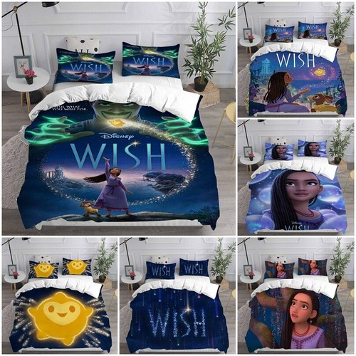 Disney Wish Asha 3D Duvet Cover Pillowcase Single Double Queen Bedding ...