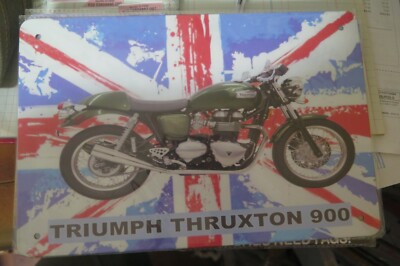 triumph tin thruxton 900 metal sign MAN CAVE brand new 30 by 20 cm | eBay