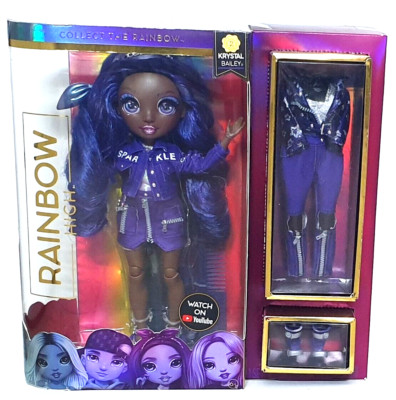 Rainbow High Krystal Bailey Indigo Dark Purple Fashion Doll NIB Set | eBay