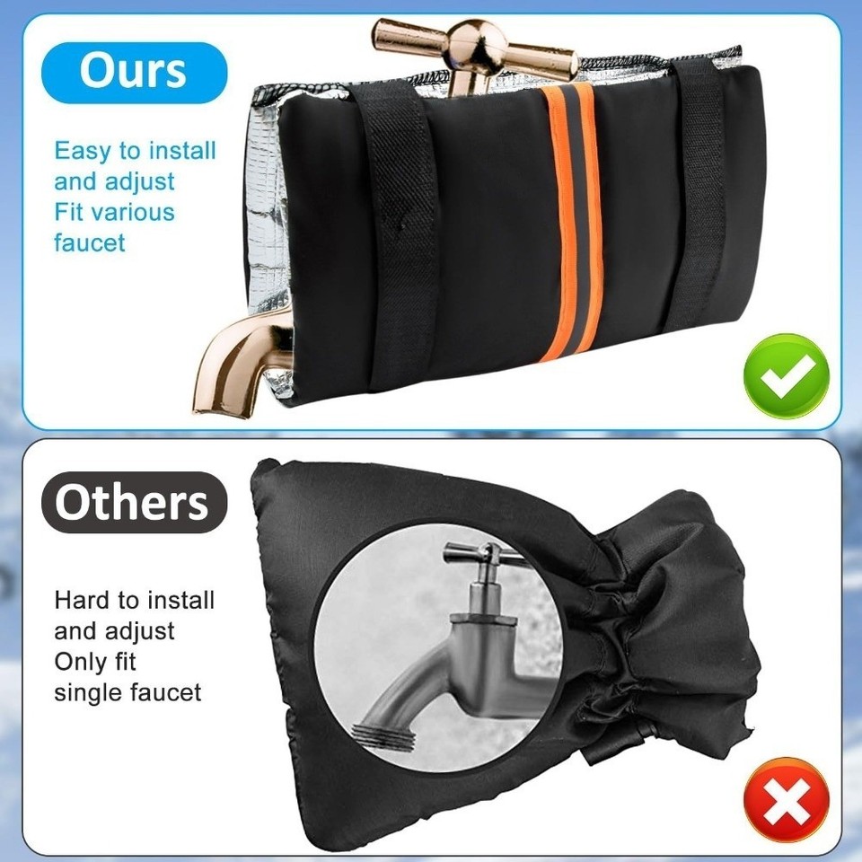 Cold-Resistant Outdoor Faucet Cover Anti-Freeze Faucet Protector Cold ...