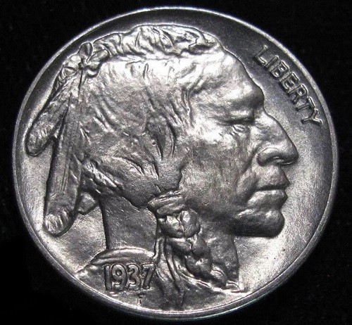 1937 Buffalo Nickel Full Length Hair Ties, Strong Horn, Nice Thin Split ...