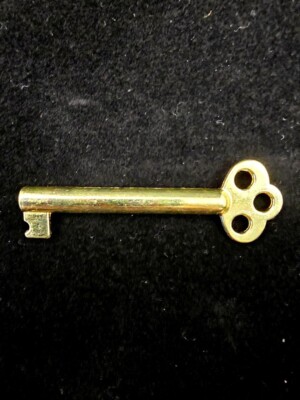KY-6 Antique Brass Plate Hollow Barrel Skeleton Key for Drawer OR ...