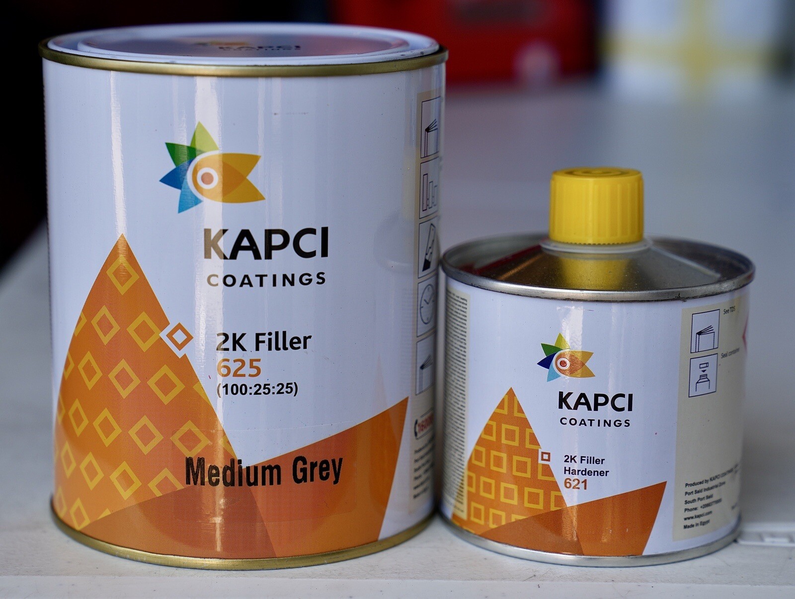 Kapci 625 High Build 2K Automotive Urethane Primer GRAY QUART Kit FREE ...