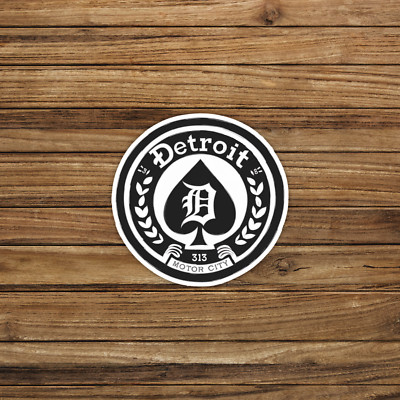 Detroit 313 Motor City Sticker - Classic Black and White Car Logo Decal ...