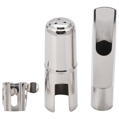 2X(Bouche De Cuivre Sax Nickelée Embouchure De Saxophone Alto Argentée ...