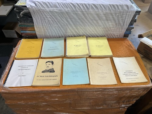 Nikola Tesla book & manual lot. Tom Bearden, Dr. Rolf Schaffranke, John ...