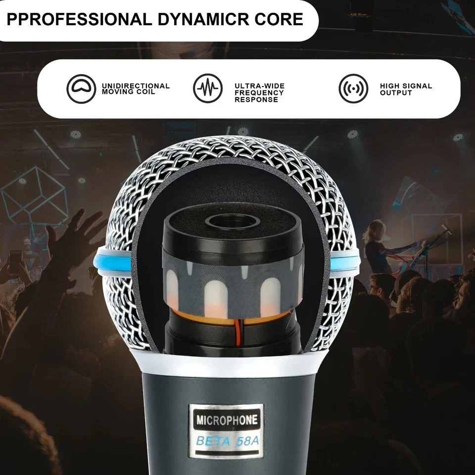 Beta 58A Microphone Vocal Supercardioid Dynamic Shure US New Fast Free ...