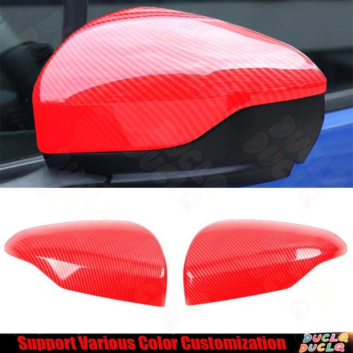For Subaru WRX 2022-2024 Red Carbon Fiber Rear View Side Door Mirror ...