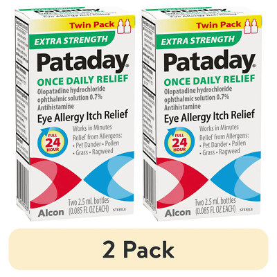 Pataday Extra Strength Twin Pack Once Daily Relief Eye Drops From Alcon ...
