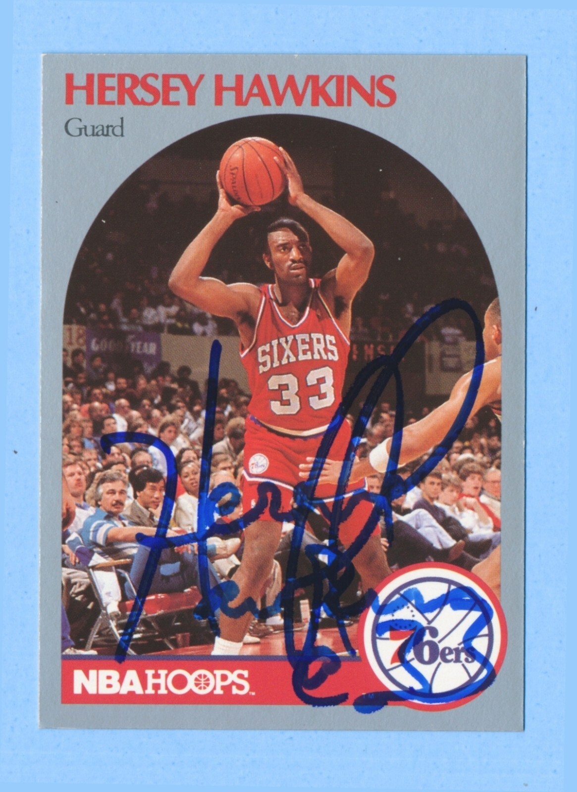 Hershey Hawkins - Signed/Autographed 1990-91 NBA Hoops Card #229 ...