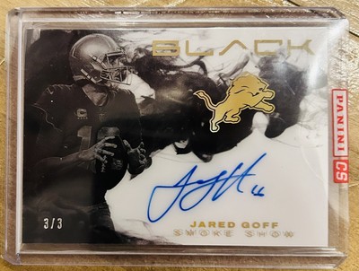 2023 Panini Black Jared Goff Smoke Show Signatures Gold /3 On Card Auto ...