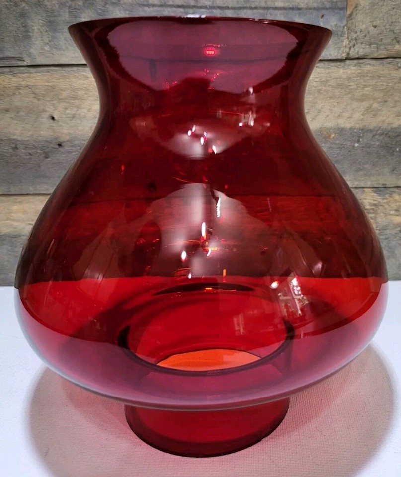 Red Glass Shade 3” Fitter Ruby Shade Candle lamp Globe | eBay