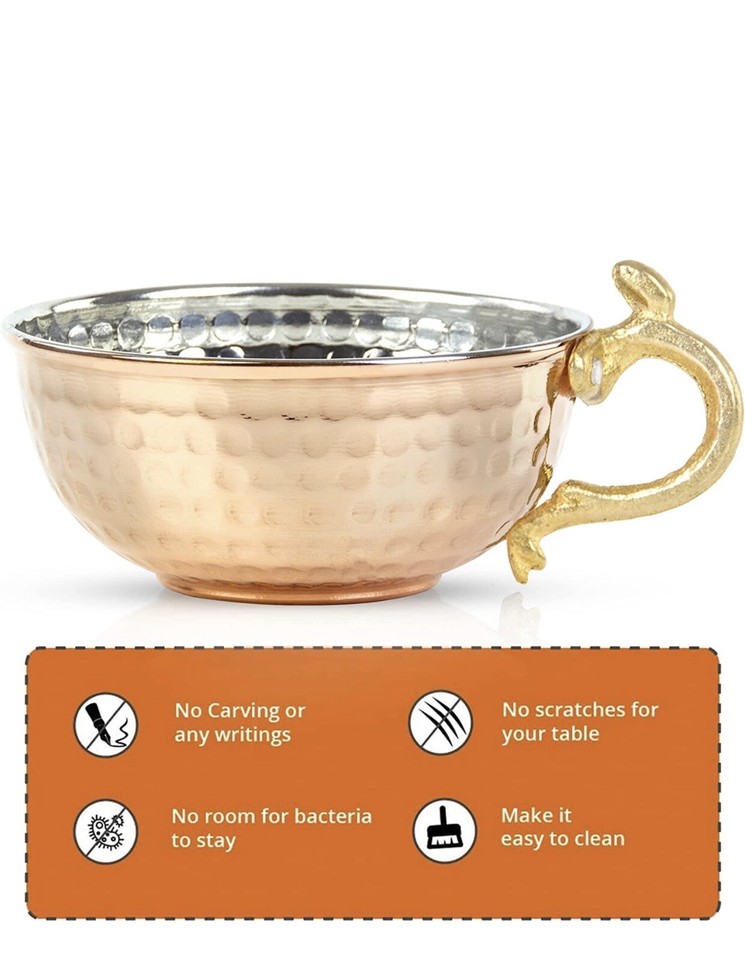 Copper Shaving Bowl HandMade Mug Brush Safety Razor Holder Turkish ...