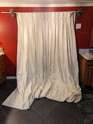 Drape Linen Lined Drapery 53 x 102 Pinch Pleat Panel | eBay