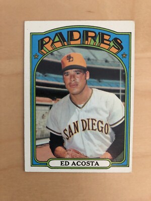 1972 Topps baseball set break, # 123, Ed Acosta, EX-EXMT | eBay