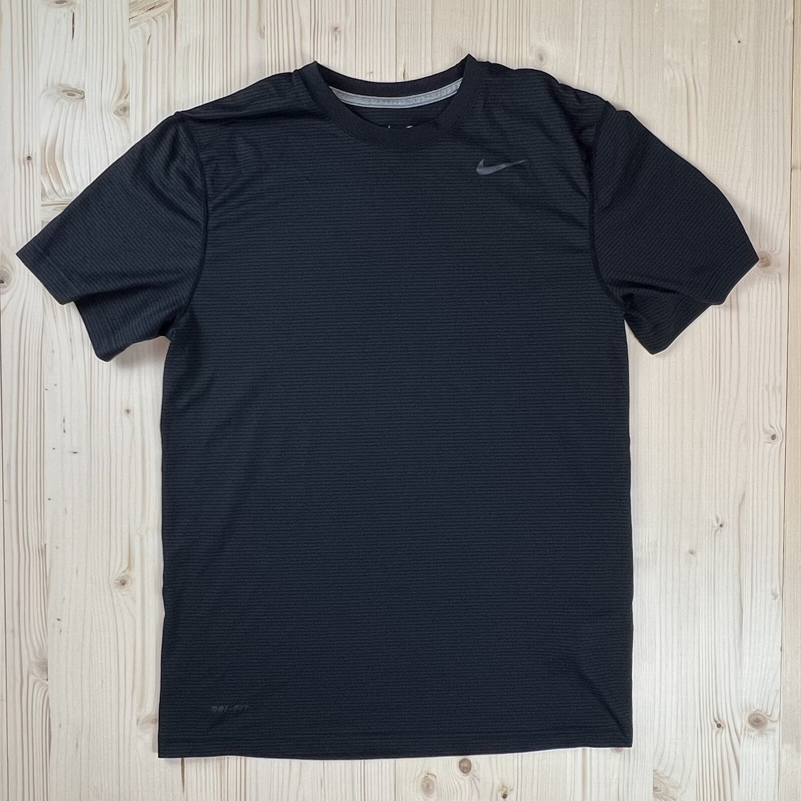 Nike Mens Black Dri-Fit Touch Stripped Training Shirt… - Gem