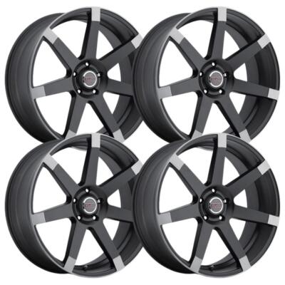 (Set-4) Vision 9042 Sultan 24x9.5 5x120 15mm Black Gunmetal Wheels 24 ...