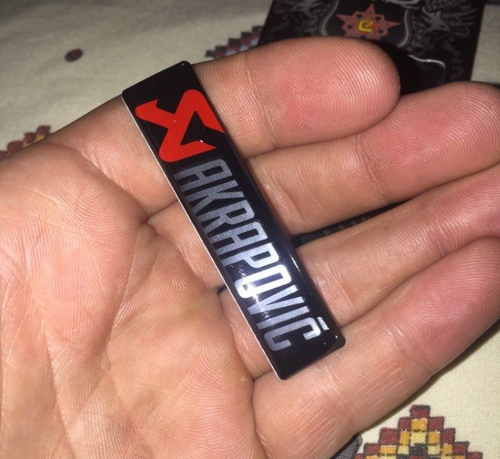 2x AKRAPOVIC Exhaust Heat Resistant Foil Car Auto Emblem Badge Decal ...