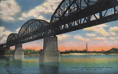 Postcard General Mac Arthur Bridge St. Louis | eBay