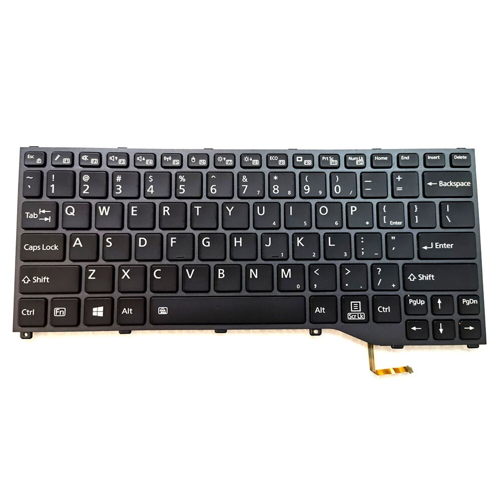 Backlit English US Keyboard For Fujitsu P727 P728 U727 U728 U729 U729X ...