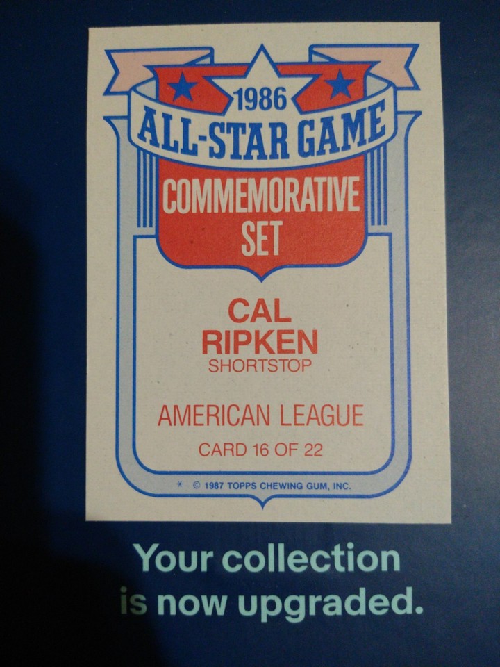 1987 Topps Glossy All-Stars #16 Cal Ripken Orioles | eBay