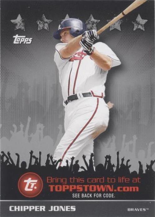 2009 Topps - Toppstown Redemption Code Cards Chipper Jones #TTT21 for ...