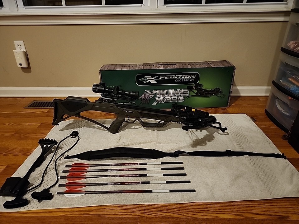 Xpedition Viking X 380 CROSSBOW Additional 5 Arrows Only Shot 3 Time | eBay