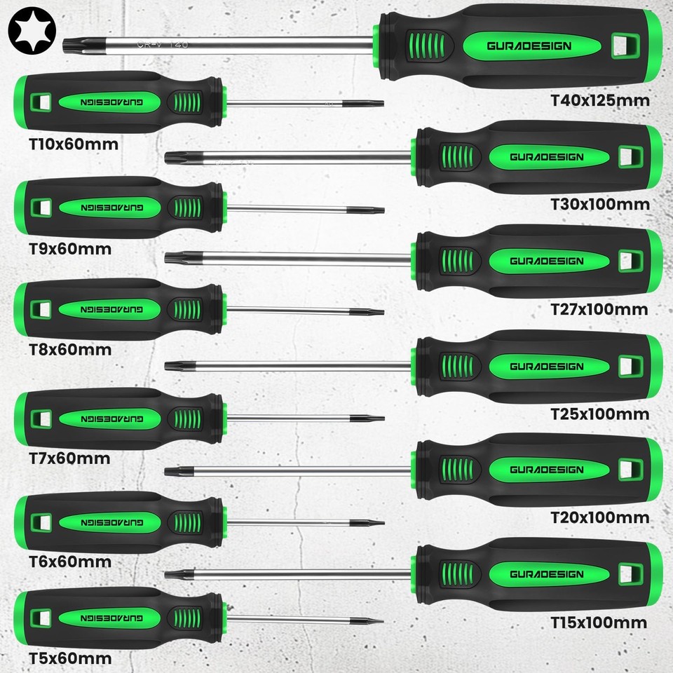 13 Pieces Magnetic Torx Screwdriver Set T5 T40 Star Screwdrivers | eBay