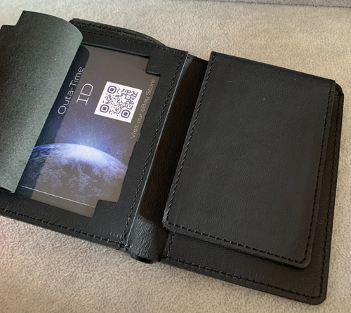 Black Leather ID/Warrant Card Wallet with Badge Flap - No Badge ...