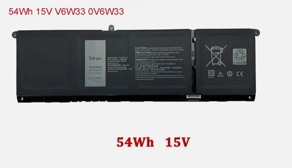 New 54Wh 15V battery for Dell Inspiron 7415 2in1 XDY9K V6W33 WV3K8 ...