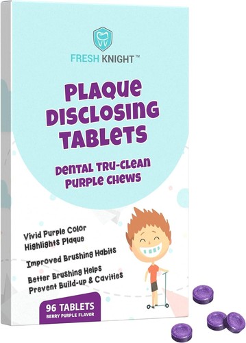 96 Count, Plaque Dental Disclosing Tablets for Kids or Adults, Shows ...
