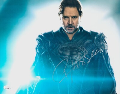 RUSSELL CROWE Signed MAN OF STEEL 11x14 Authentic JOR-EL Autograph JSA ...