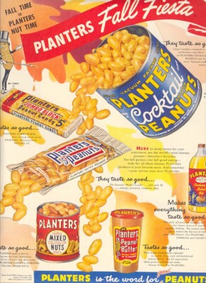 1954 Planters Peanuts Magazine Ad Fall Fiesta | eBay