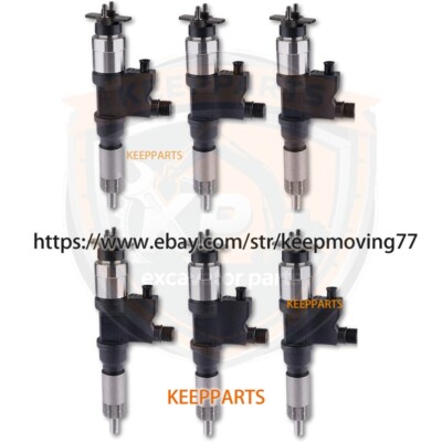 6pcs Fuel Injector 8-97602485-1 095000-5341 For Isuzu 4HK1 6HK1 Engine ...
