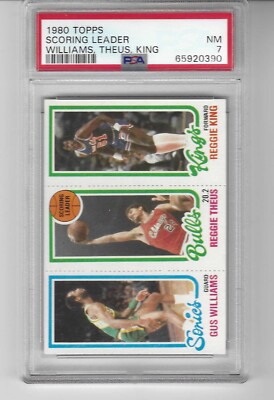 Gus Williams Reggie Theus Reggie King 1980 Topps Scoring Leader Graded ...