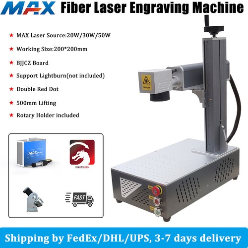 NEW Portable 20W 30W 50W MAX Fiber Laser Engraver Marking Machine ...
