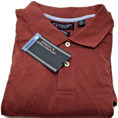 ROUNDTREE & YORKE Polo Shirt Solid Supima Cotton, Apple Butter ,XXL | eBay