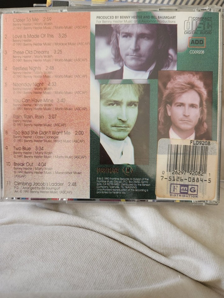 Benny Hester “United We Stand/Divided We Fall” 1990 CD w/ 11 Songs ...